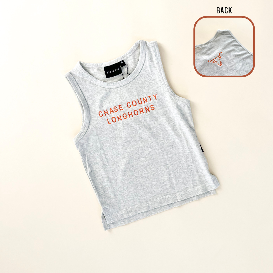 Chase County Longhorns Embroidered Child Tank – Merce and Company